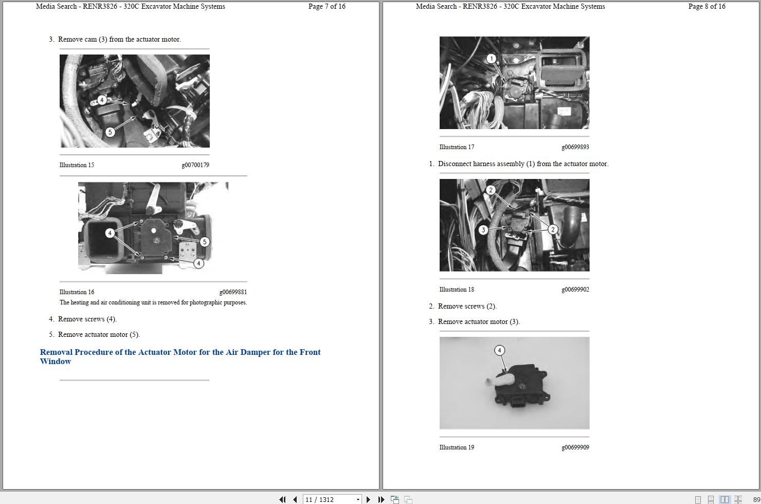 CAT Excavator 320C PAB Operators Service Manual and Schematics