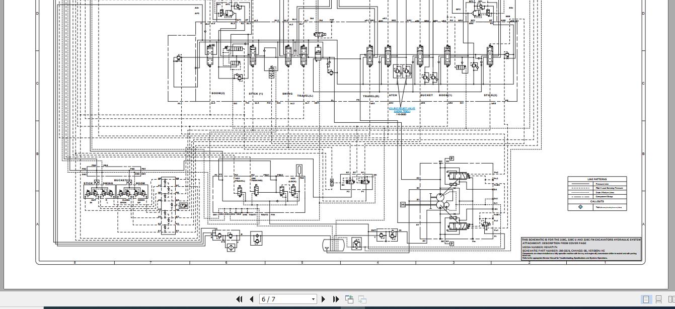 CAT Excavator 320C PAC Operators Service Manual and Schematics