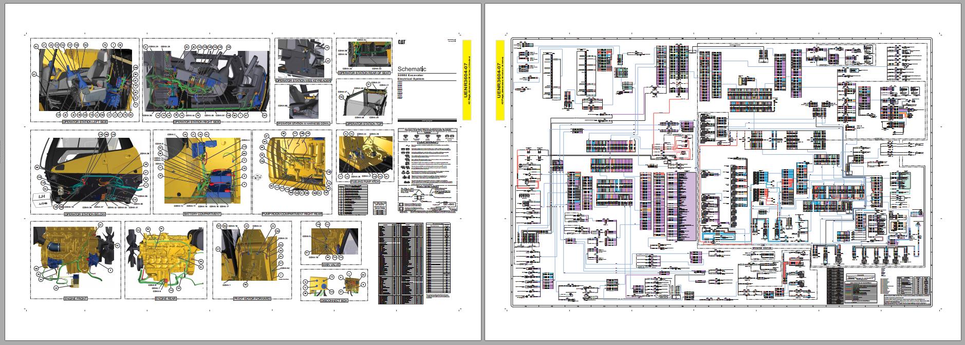 CAT Excavator 320D2 L ZCS Operators Service Manual and Schematics