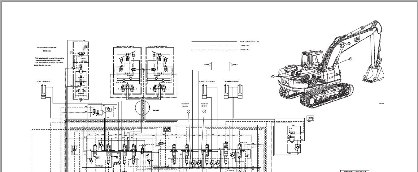 CAT Excavator 322 FM L 9RL Operators Service Manual and Schematics