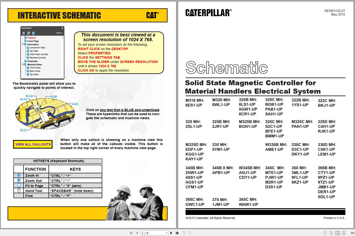 CAT Excavator 330L 5YM Operators Service Manual and Schematics