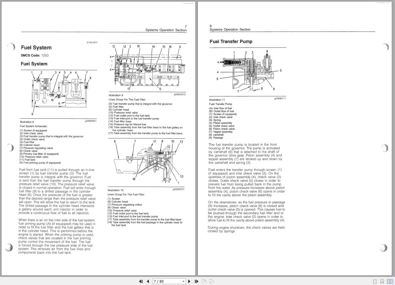 CAT Excavator E240B 8SF Operators Service Manual and Schematics
