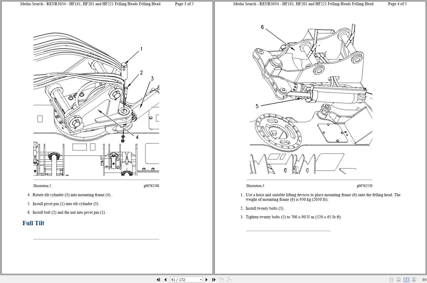 CAT Felling Head HF221 BXX Operation Maintenance Service Manual