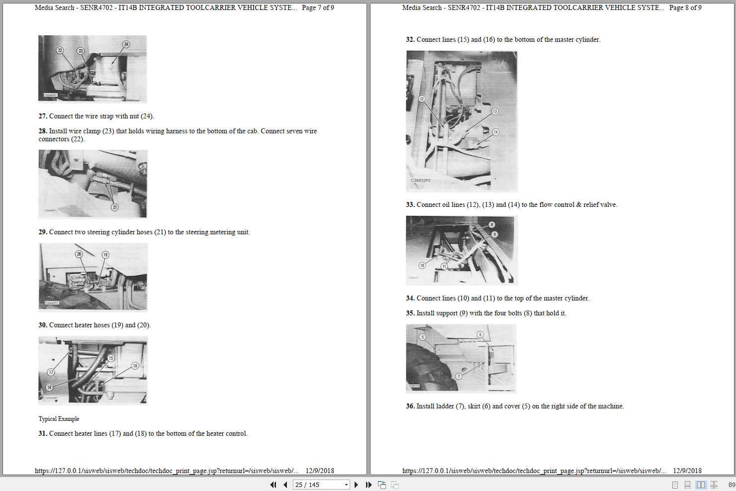 CAT Integrated Tool Carrier IT14B 3NJ Operators Service Manual and Electrical Schematics