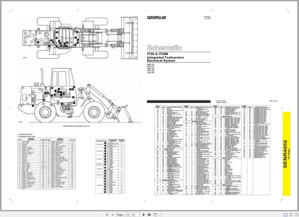 CAT Integrated Tool Carrier IT28B 1HF Operators Service Manual and ...