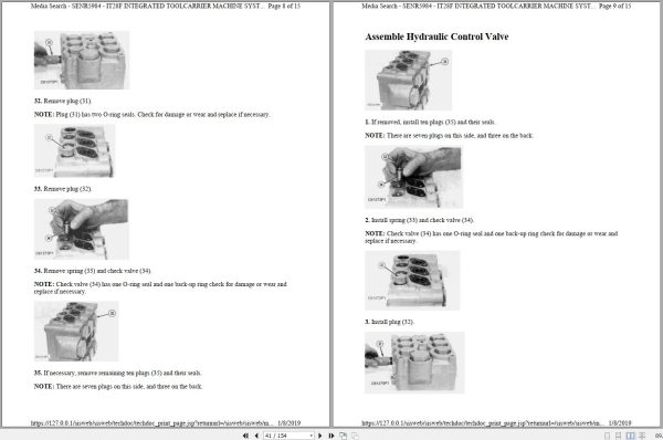 CAT Integrated Tool Carrier IT28F 3CL Operators Service Manual and ...