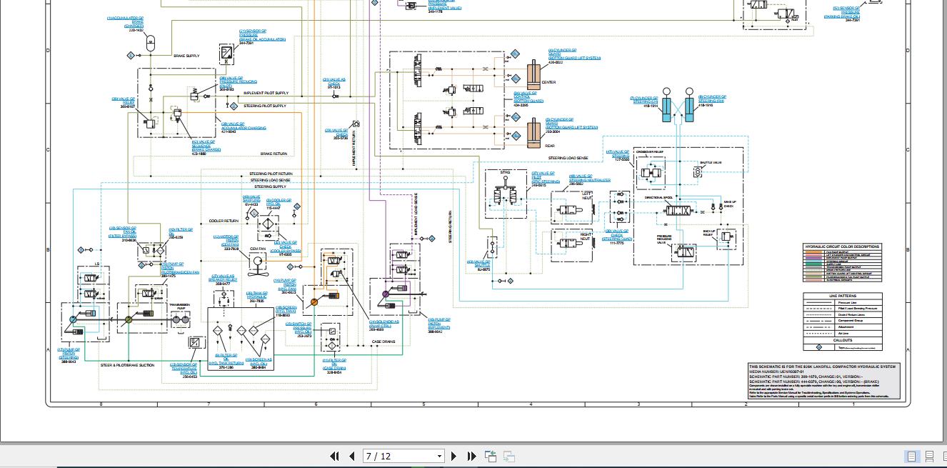 CAT Landfill Compactor 826K 232 Operators Service Manual and Schematics