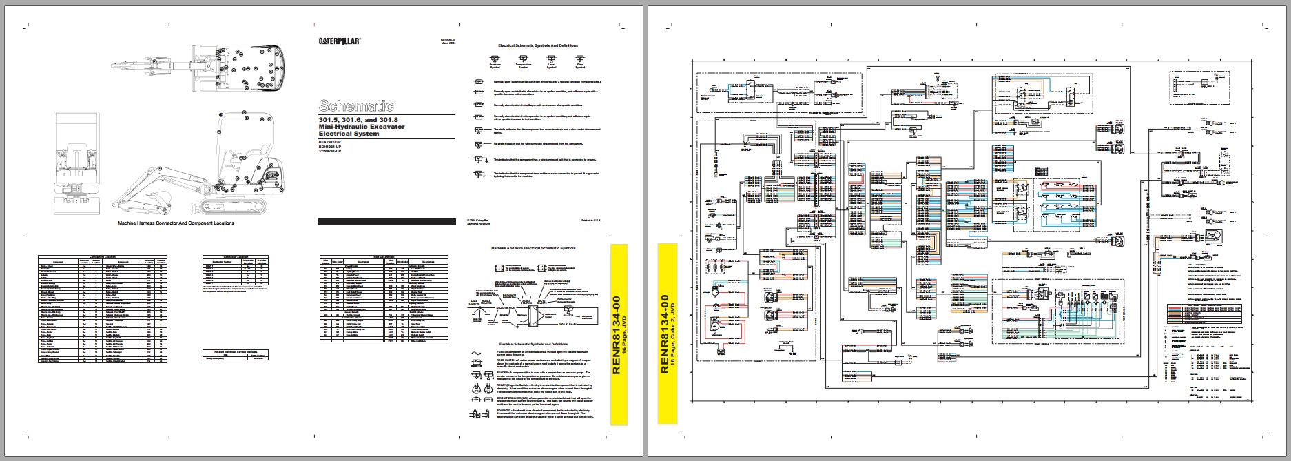CAT Mini Hydraulic Excavator 301.5 3YW Operators Service Manual and ...