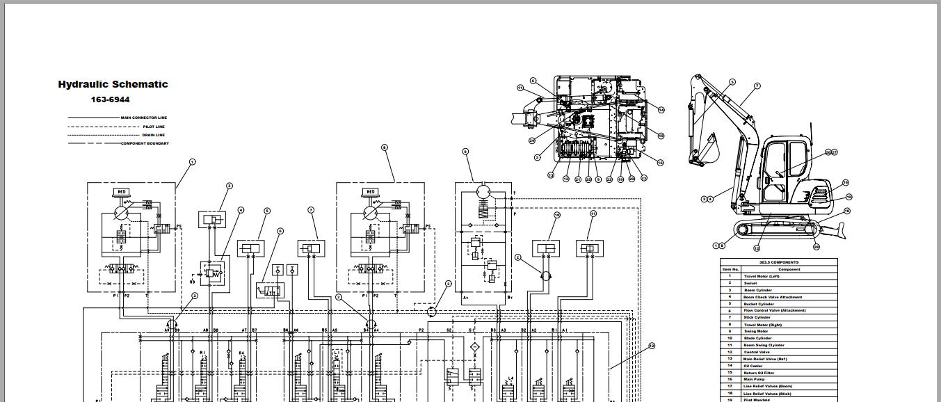 CAT Mini Hydraulic Excavator 303.5 AFW Operators Service Manual and ...