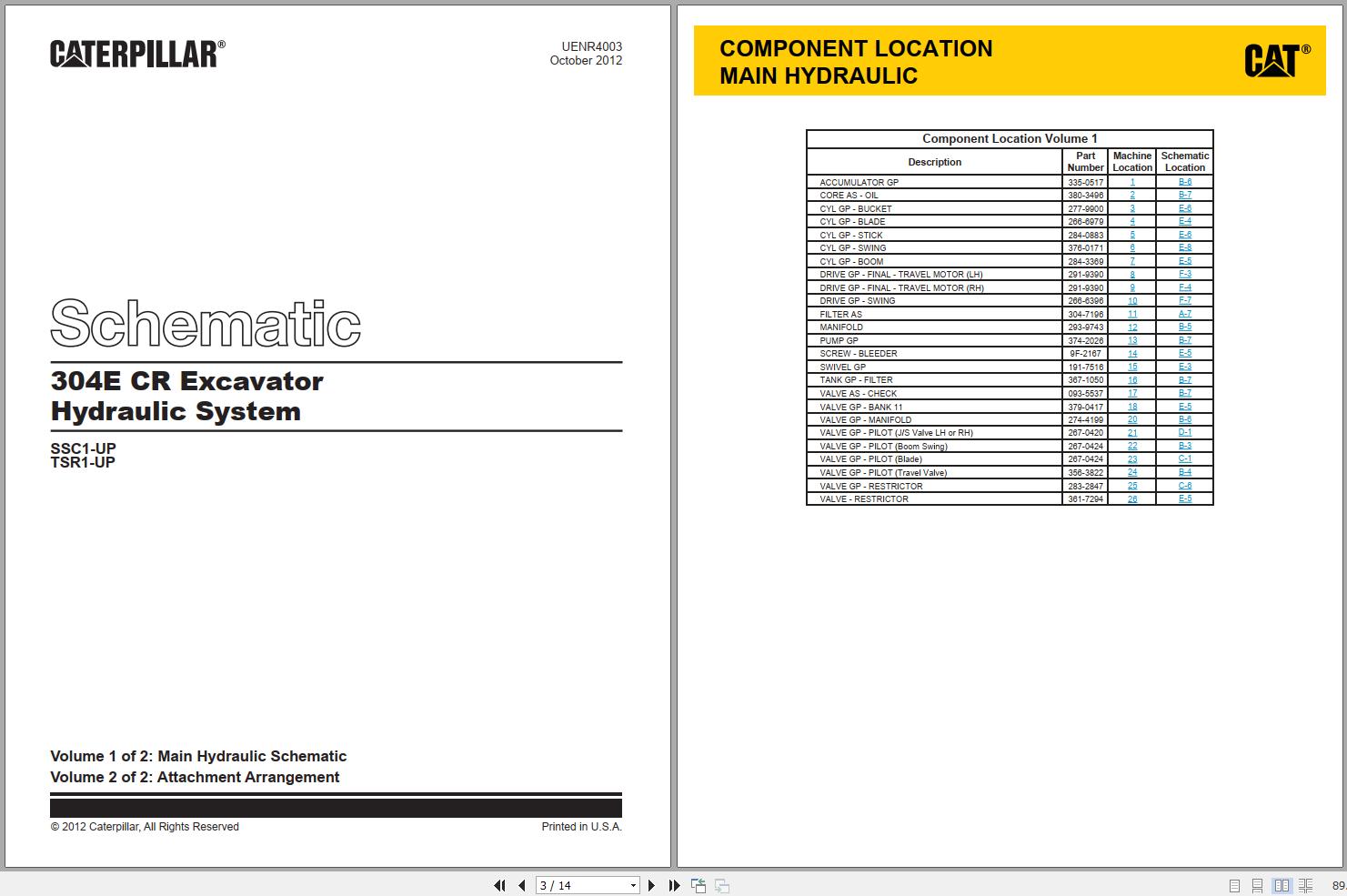 CAT Mini Hydraulic Excavator 304E TSR Operators Service Manual and ...