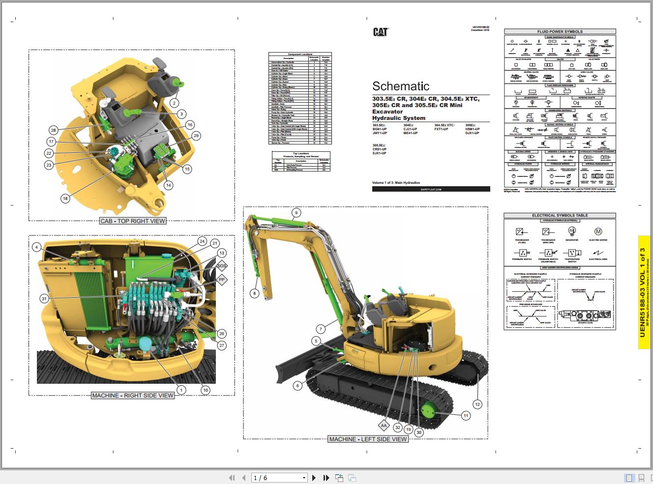 CAT Mini Hydraulic Excavator 304E2 CR CJ2 Operators Service Manual and ...