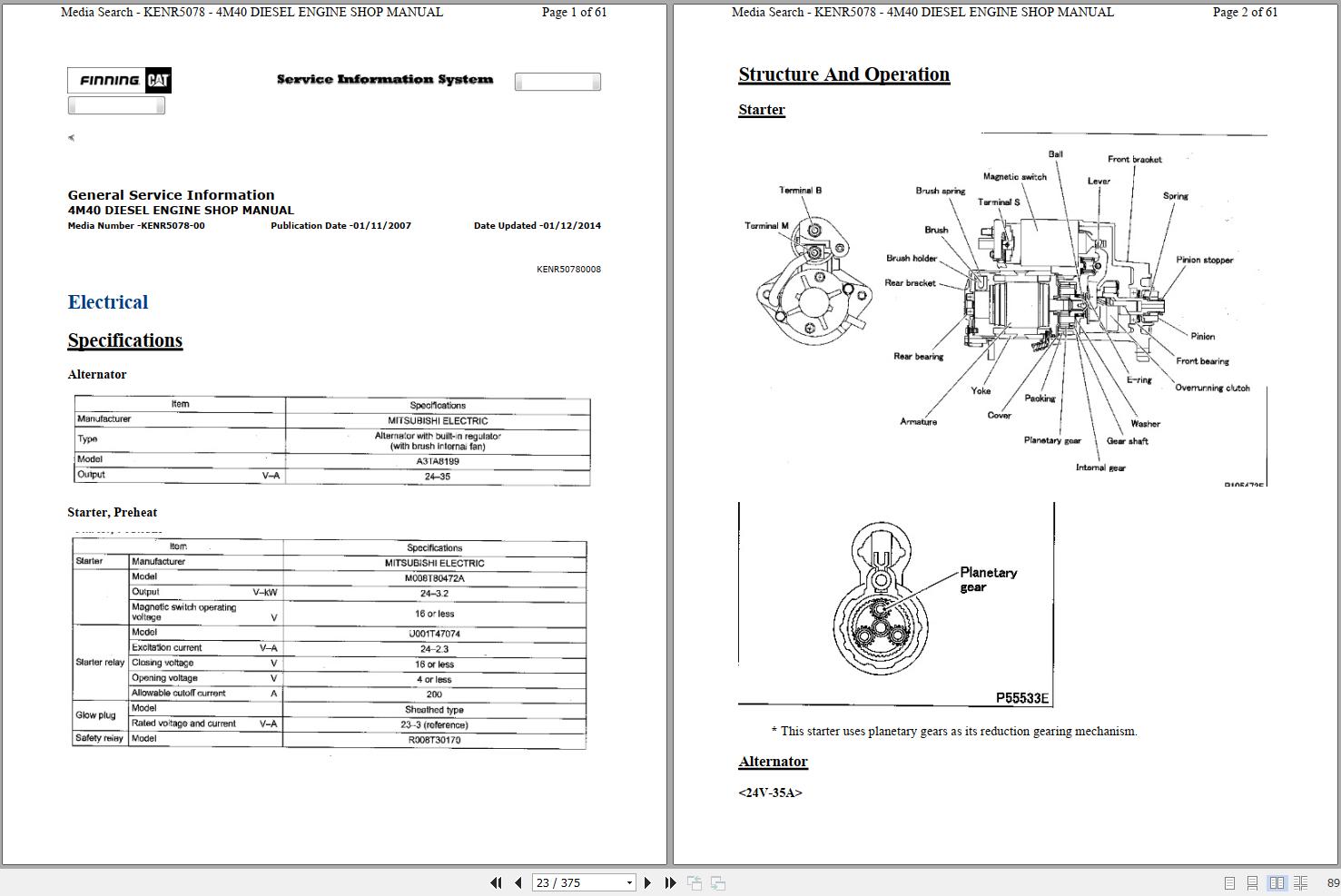 CAT Mini Hydraulic Excavator 307C BCM Operators Service Manual and ...