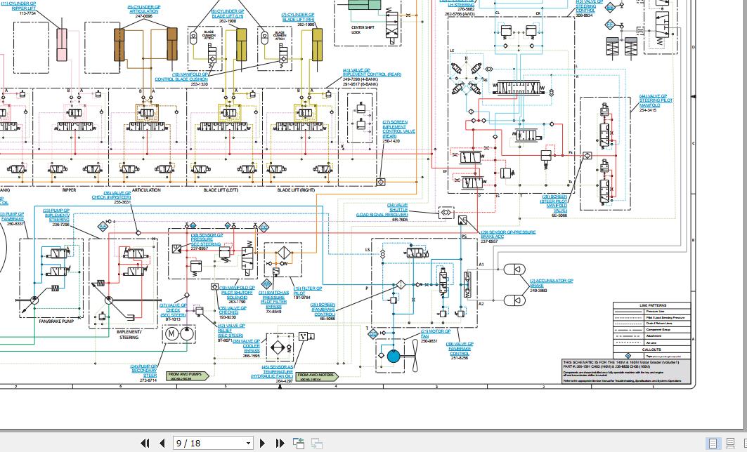 CAT Motor Grader 12M B92 Operators Service Manual and Schematics