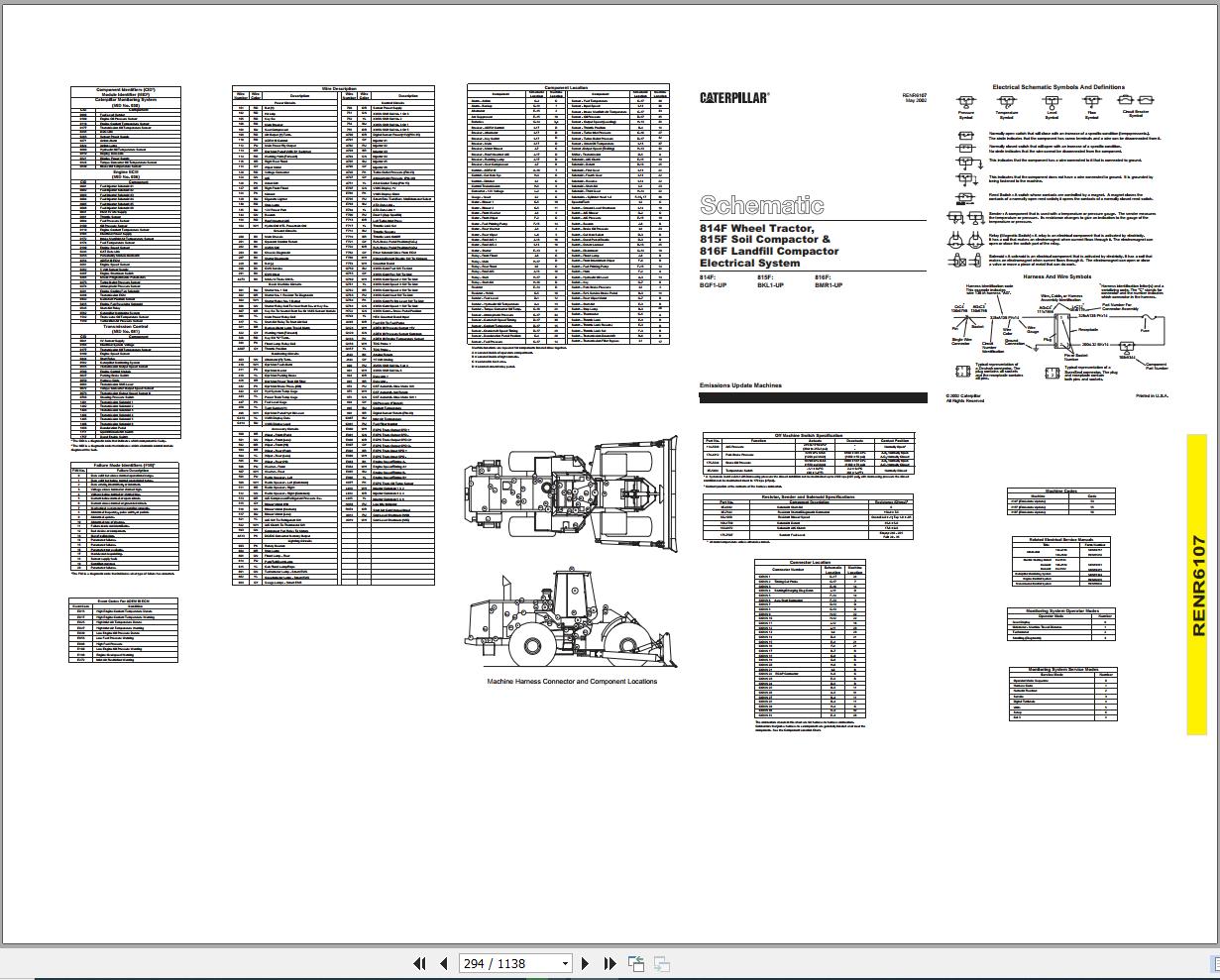 CAT Soil Compactor 815F BKL Disassembly and Assembly Manual and Diagram ...
