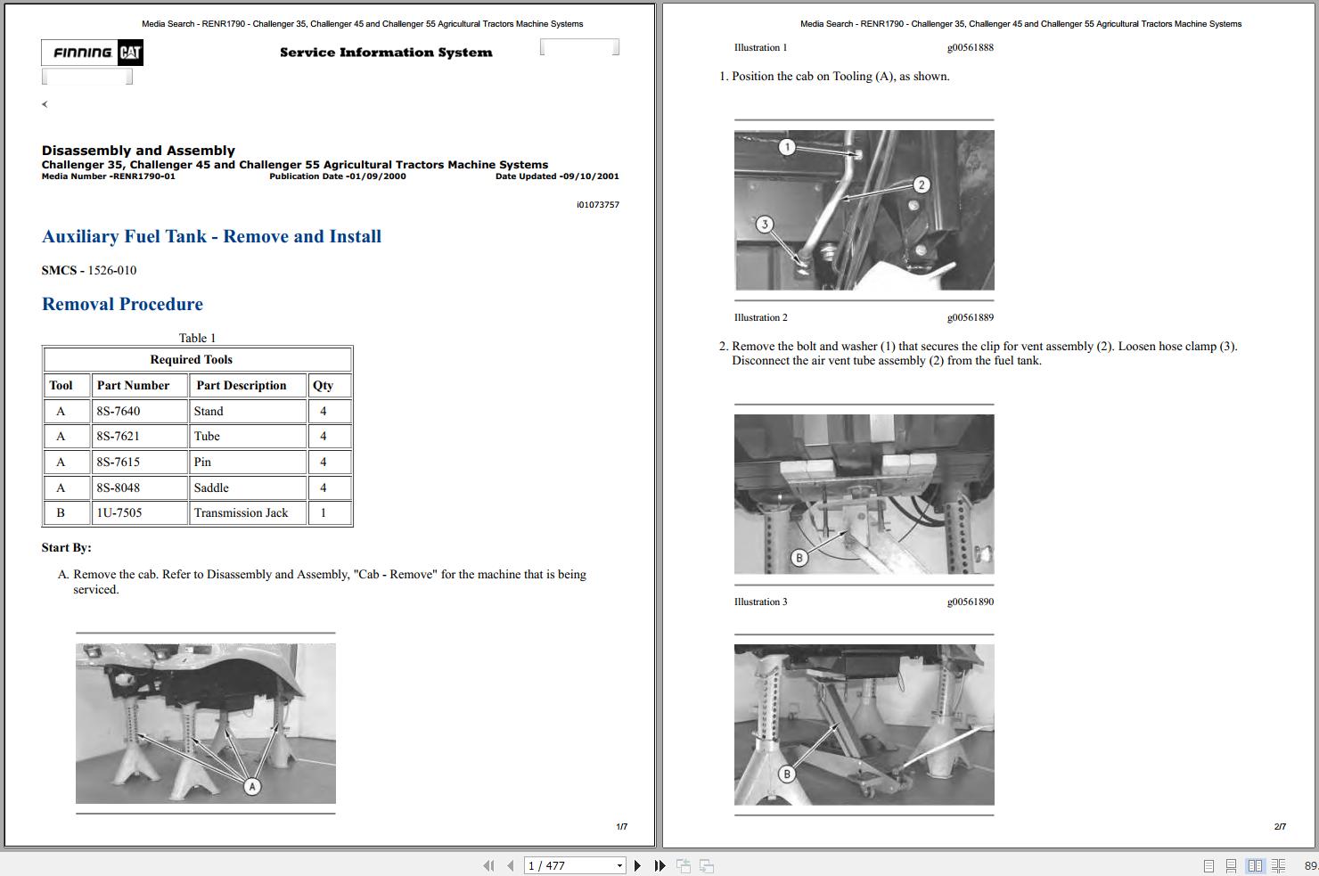 CAT Tractor Challenger 45 ABF Operators Service Manual and Schematics