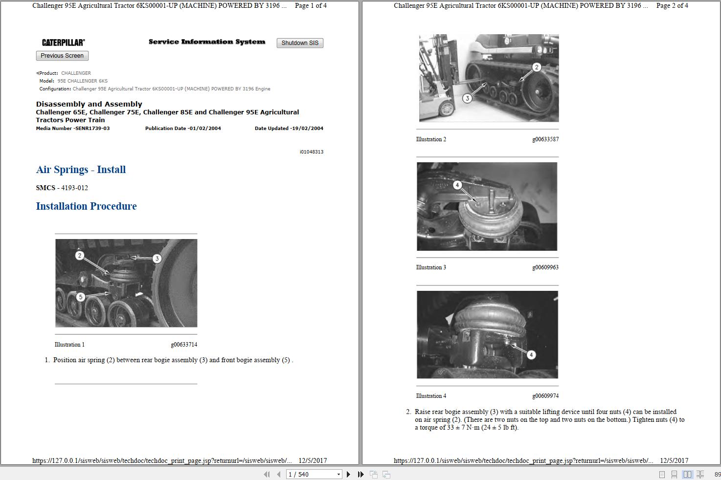 CAT Tractor Challenger 95E 6KS Disassembly Assembly Maintenance and ...