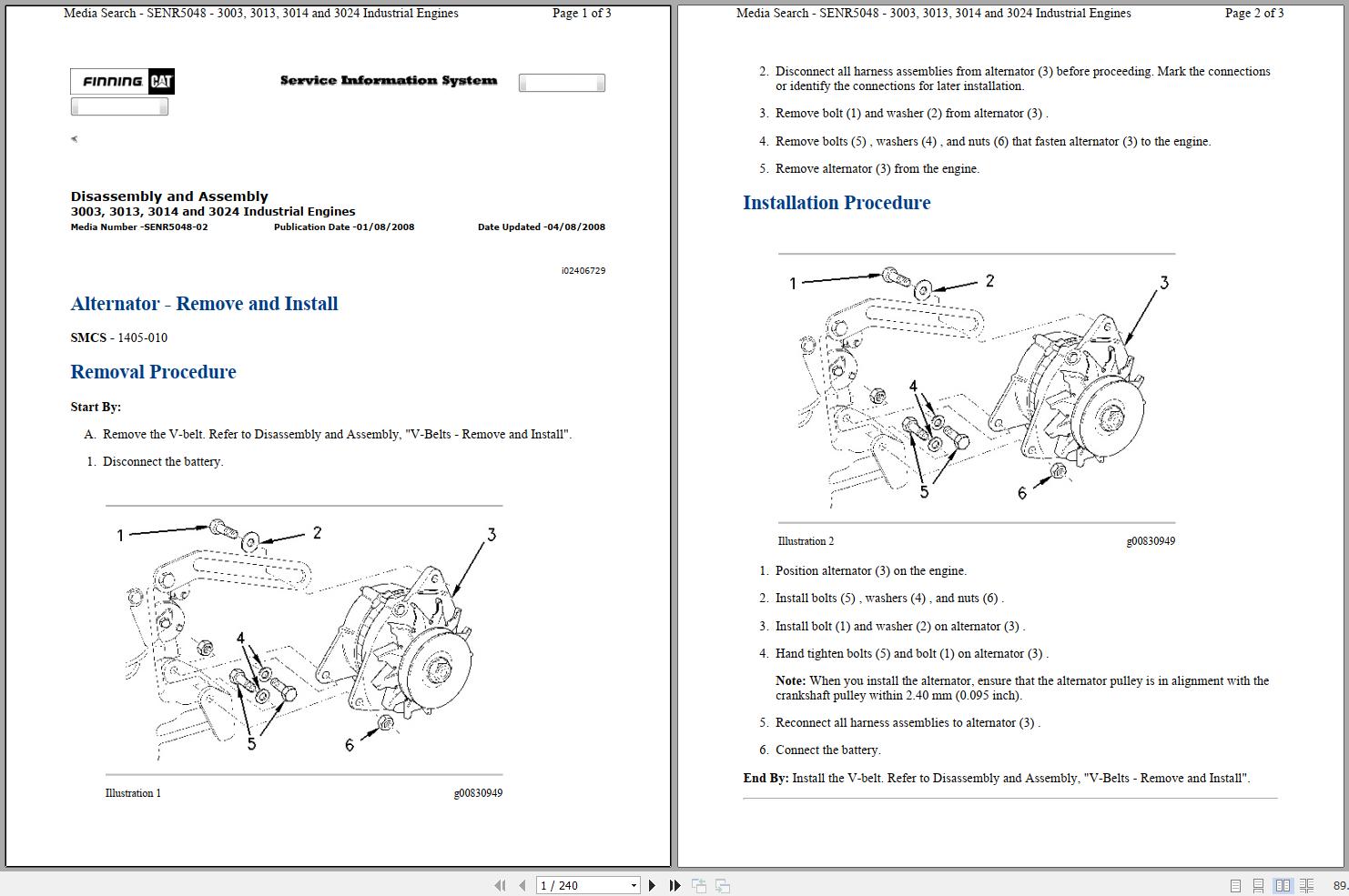 Caterpillar Engine 3003 3ZG Operation Maintenance and Service Manual
