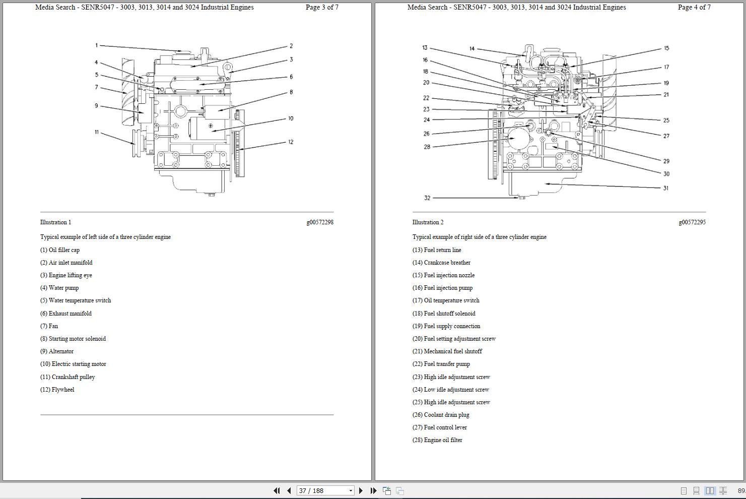 Caterpillar Engine 3003 3ZG Operation Maintenance and Service Manual