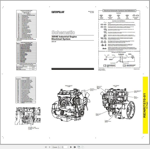Caterpillar Engine 3054E 304 Operators Service Manual and Electrical ...