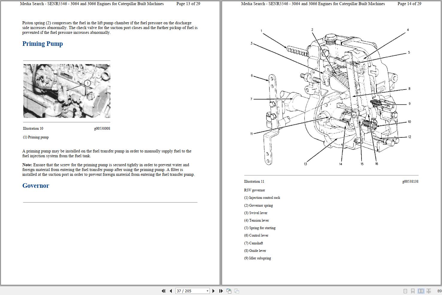Caterpillar Engine 3064 3066 Operation Disassembly and Assembly