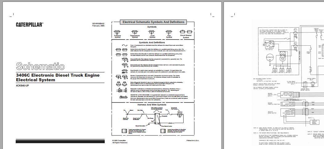 Caterpillar Engine 3406B 3406C 4CK Operators Service Manual and ...