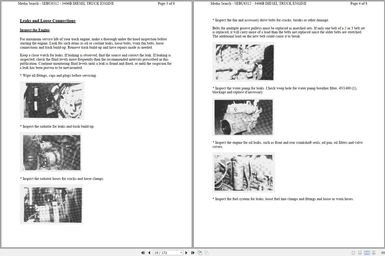 Caterpillar Engine 3406B 3ZJ Operation Maintenance and Service Manual