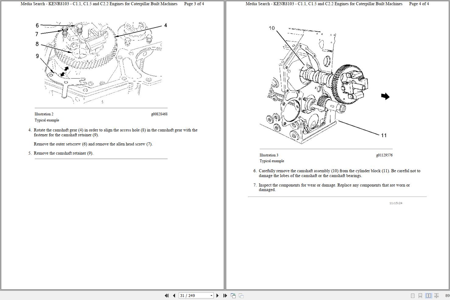 Caterpillar Engine C1.1 CAA Operation Maintenance and Service Manual