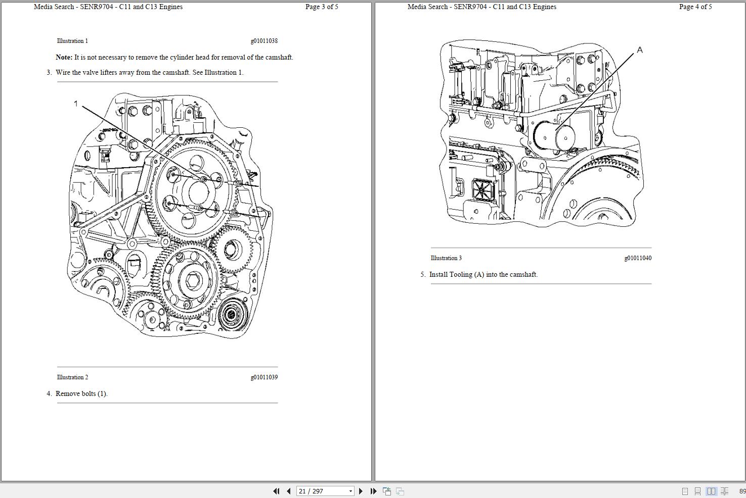 Caterpillar Engine C13 KCB Operators Service Manual and Electrical ...