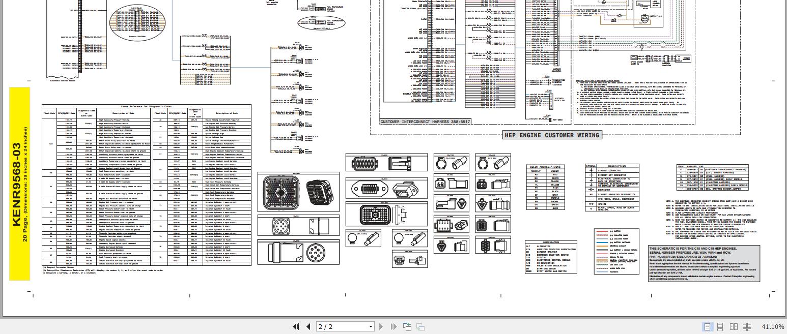 Caterpillar Engine C15 C18 Operators Service Manual and Electrical ...