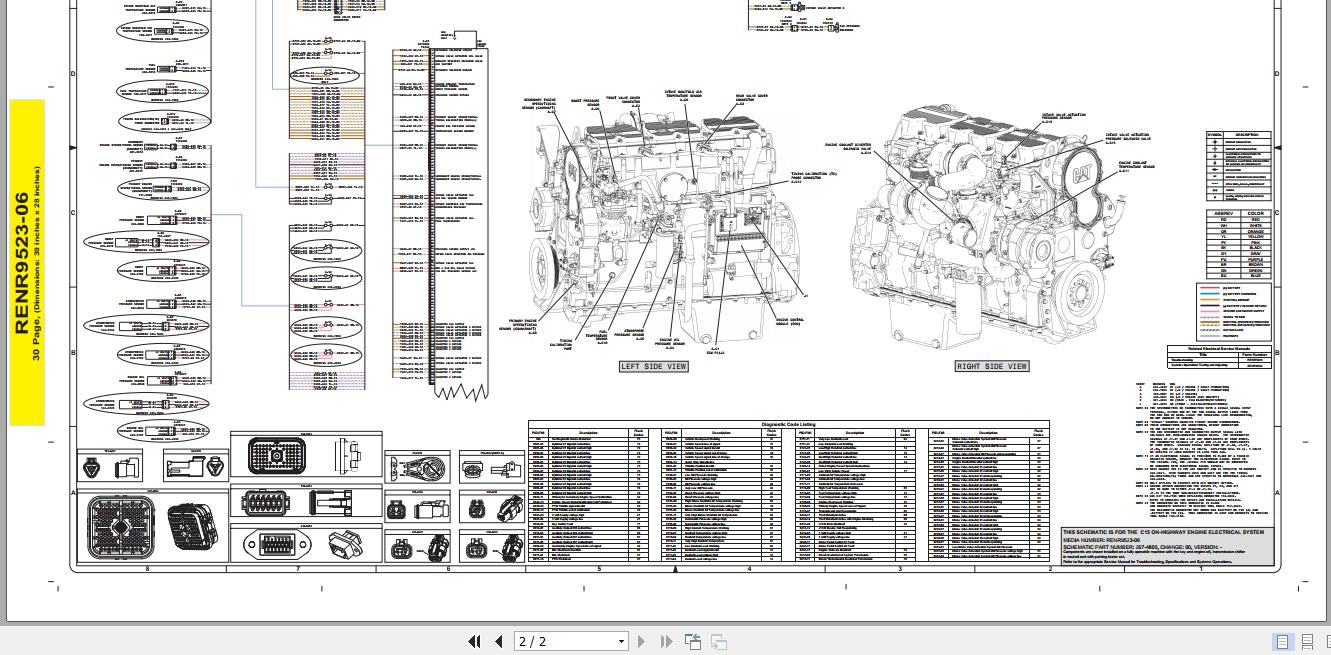Caterpillar Engine C15 MXS Operators Service Manual and Electrical ...
