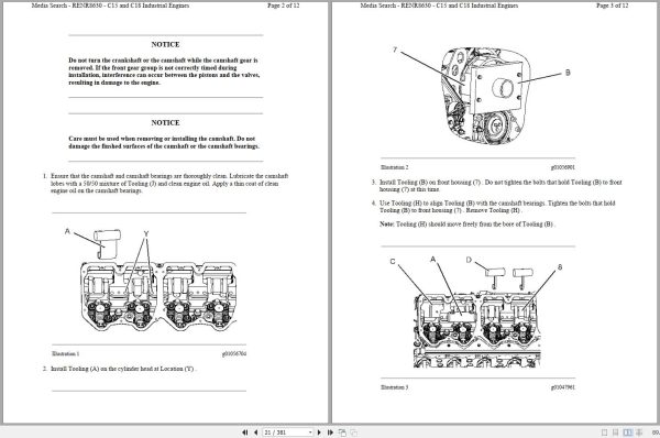 Caterpillar Engine C18 EJG Operators Service Manual and Electrical ...