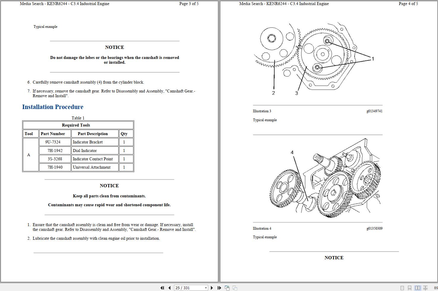 Caterpillar Engine C3.4 CJR Operation Maintenance and Service Manual
