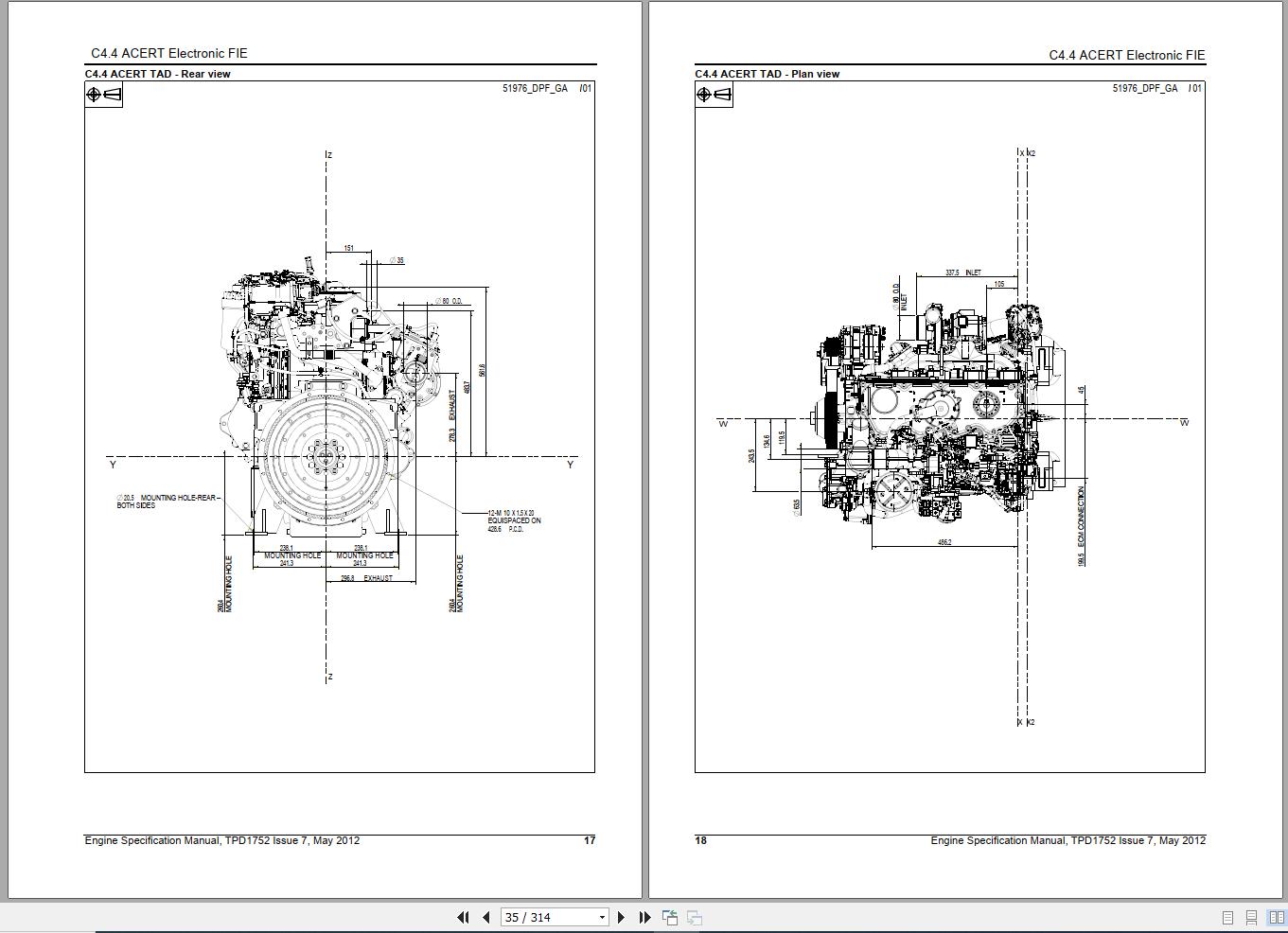 Caterpillar Engine C4 4 Acert Specification Manual Tpd1752