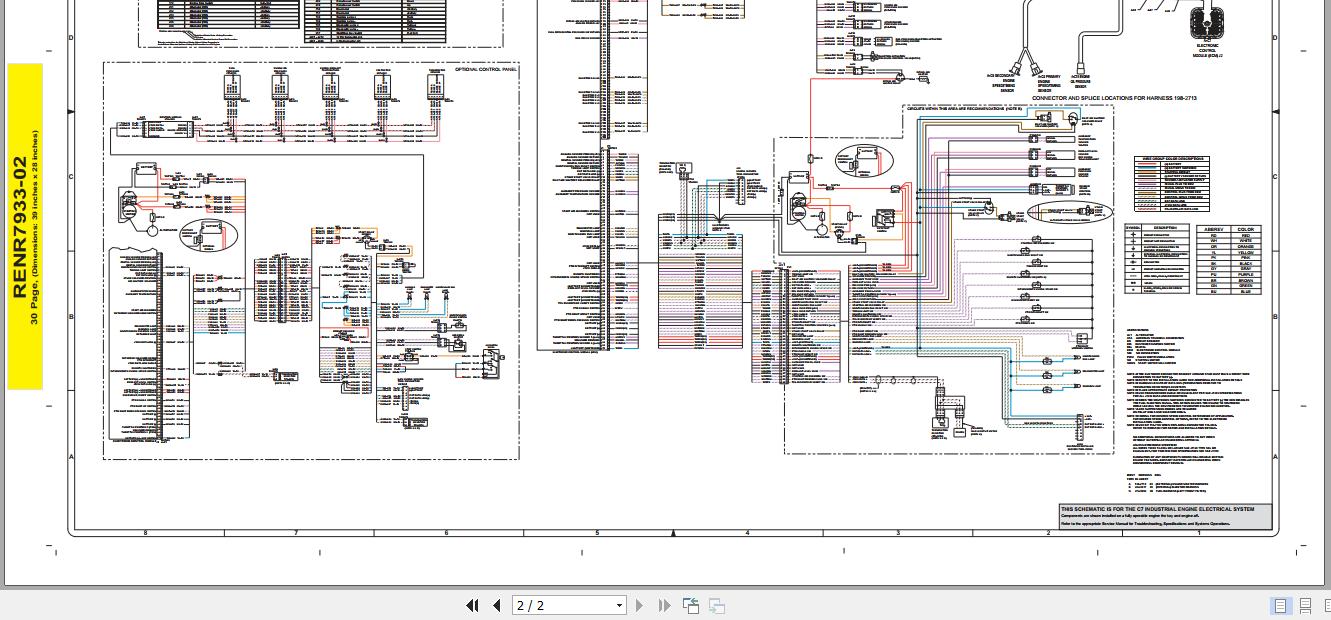 Caterpillar Engine C7 JTF Operation Parts Service Manual and Electrical Schematics