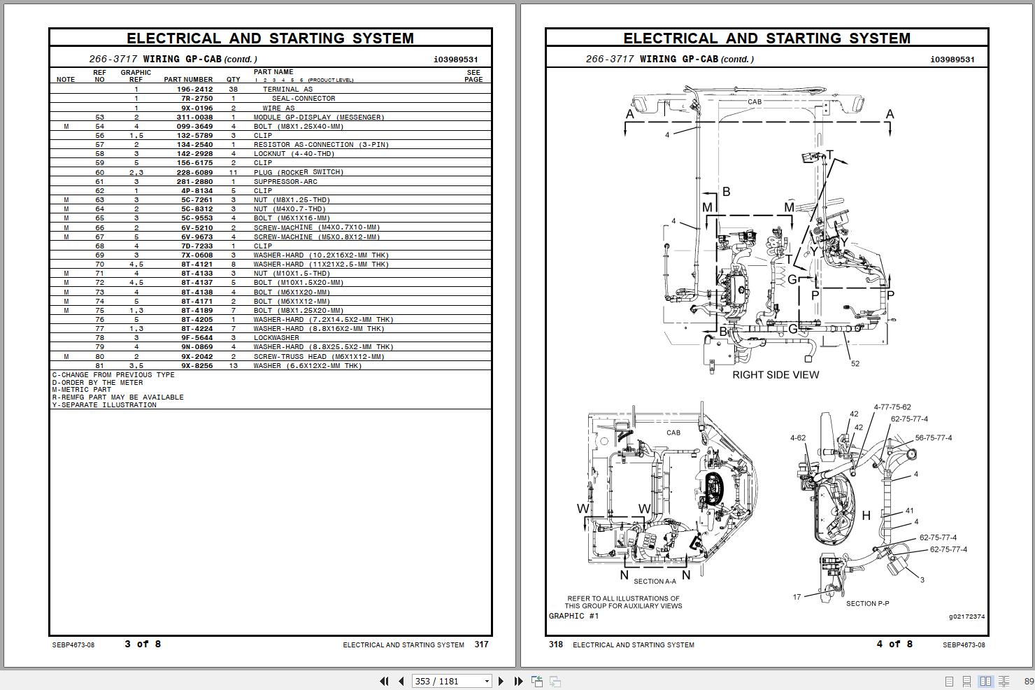 Caterpillar Wheel Loader 938H Parts Manual SERP4673