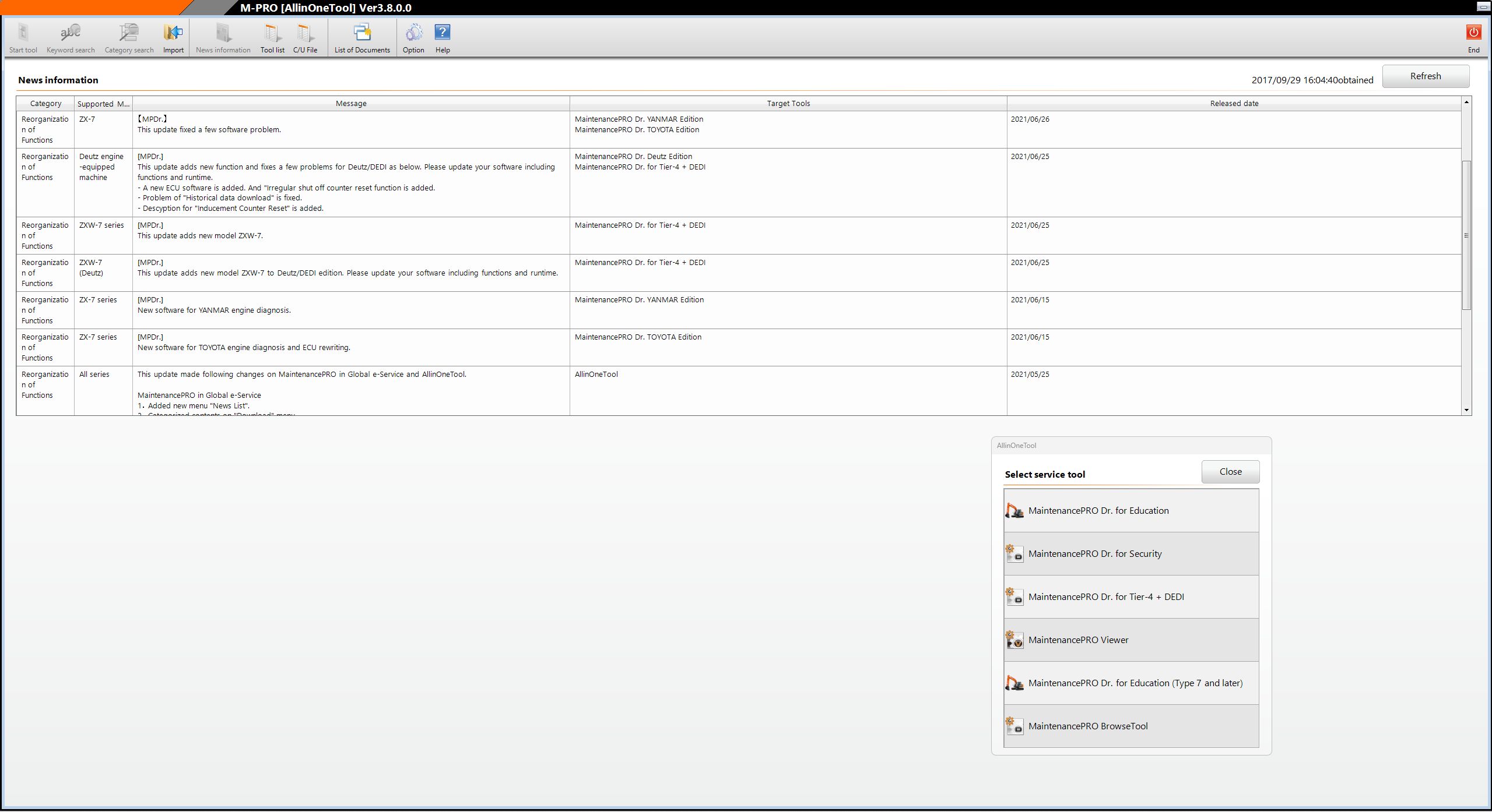 Hitachi AllinOneTool MPDr 2024 Collection Diagnostic Program How To ...