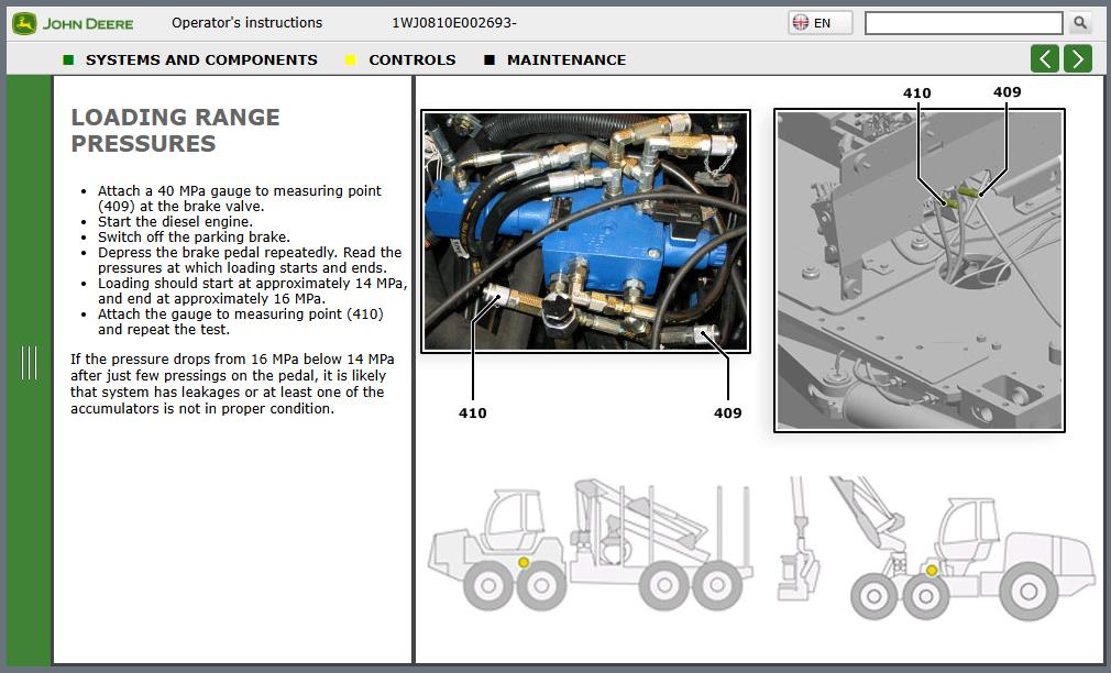 John Deere 810E 1010E 1110E 1210E 1510E 1910E FFC Forwarders Operators ...