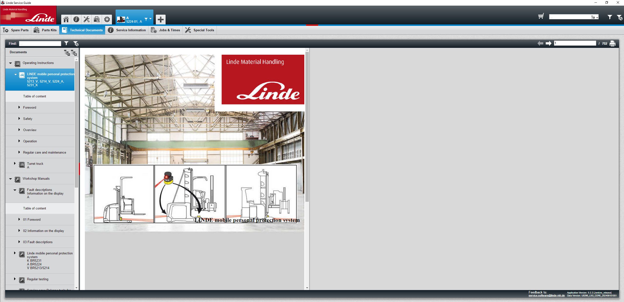 Linde EPC LSG v.5.2.2 U0296 09.2024 Spare Parts Catalog Service Library Program How To Install ...