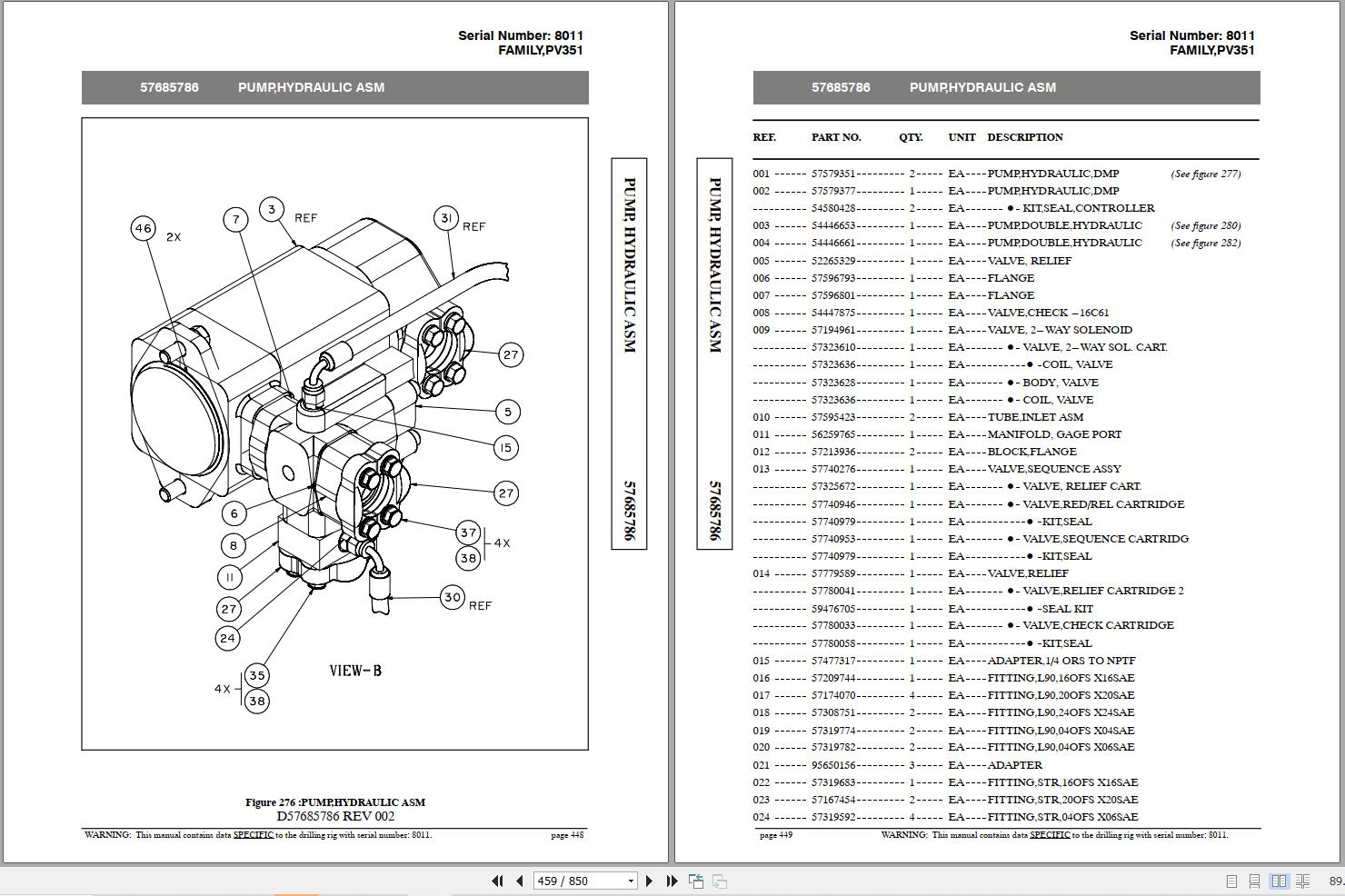 Atlas Copco Drilling Rig PV-351 Parts Catalog