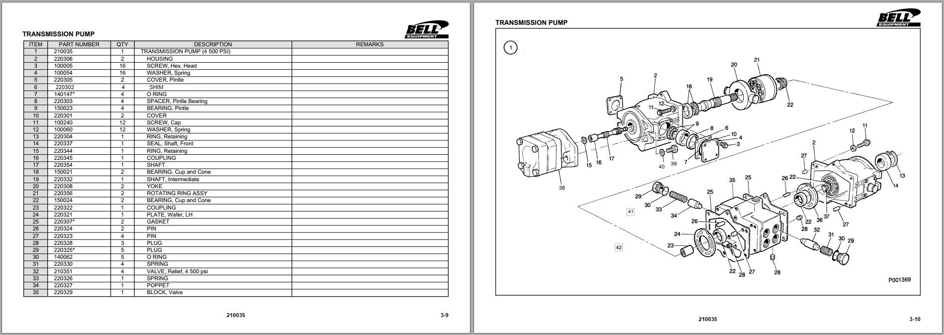 Bell Logger 225A Parts Manual 874005
