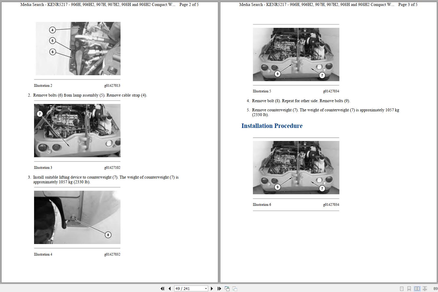 Caterpillar Compact Wheel Loader 908H2 JRD Operators Service Manual ...