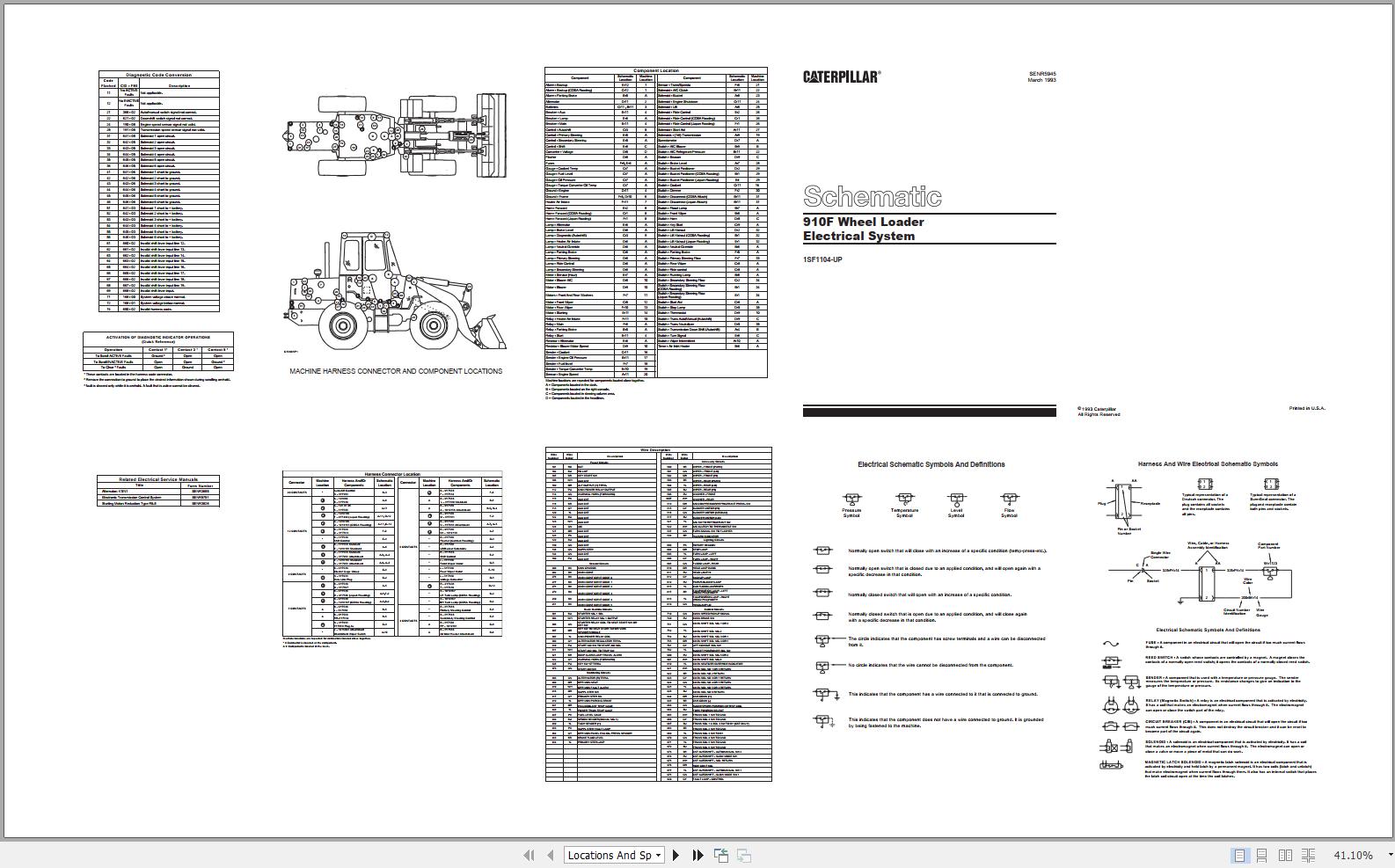 Caterpillar Compact Wheel Loader 910E ISF Operators Service Manual ...