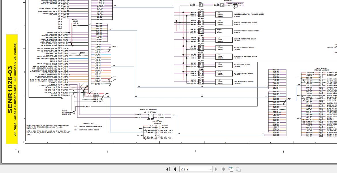 Caterpillar Engine 3408E 3412E Electrical Schematic SENR1026-03