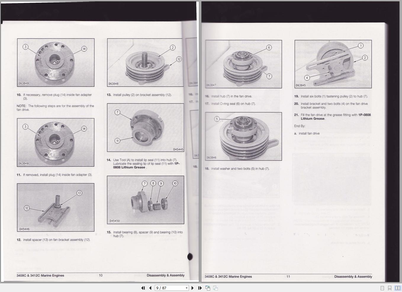 Caterpillar Engine 3408E 3412E Operators Service Manual Electrical ...