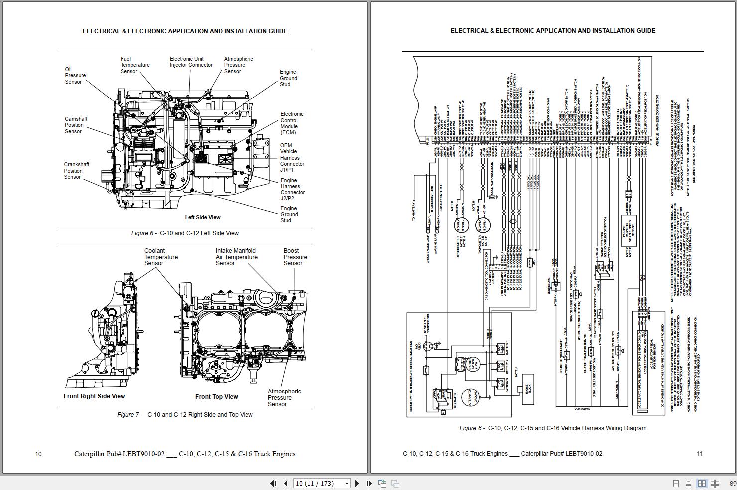 Caterpillar Engine C10 C12 C15 C16 Electrical Application Installation ...