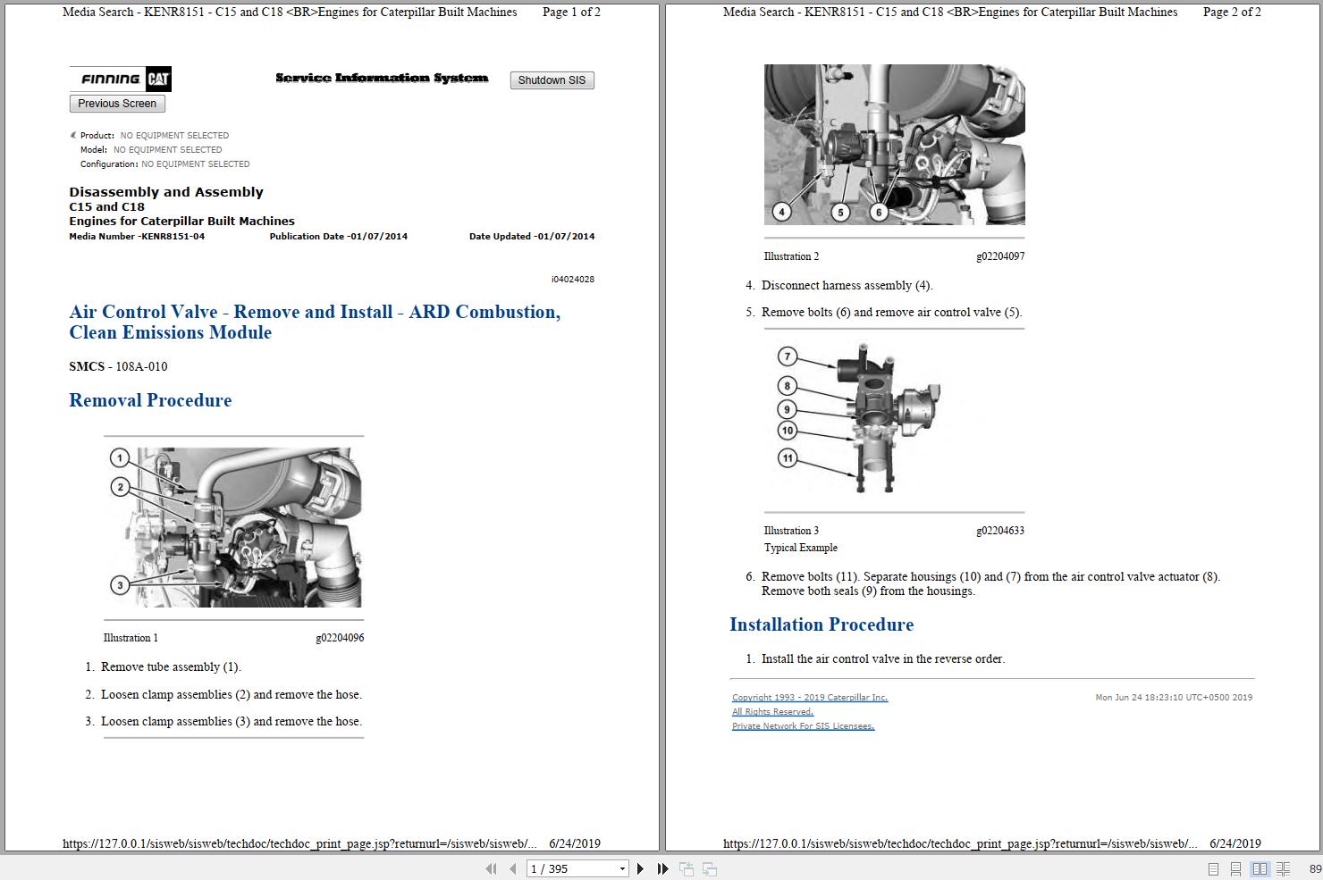 Caterpillar Engine C15 C18 Disassembly Assembly KENR8151-04