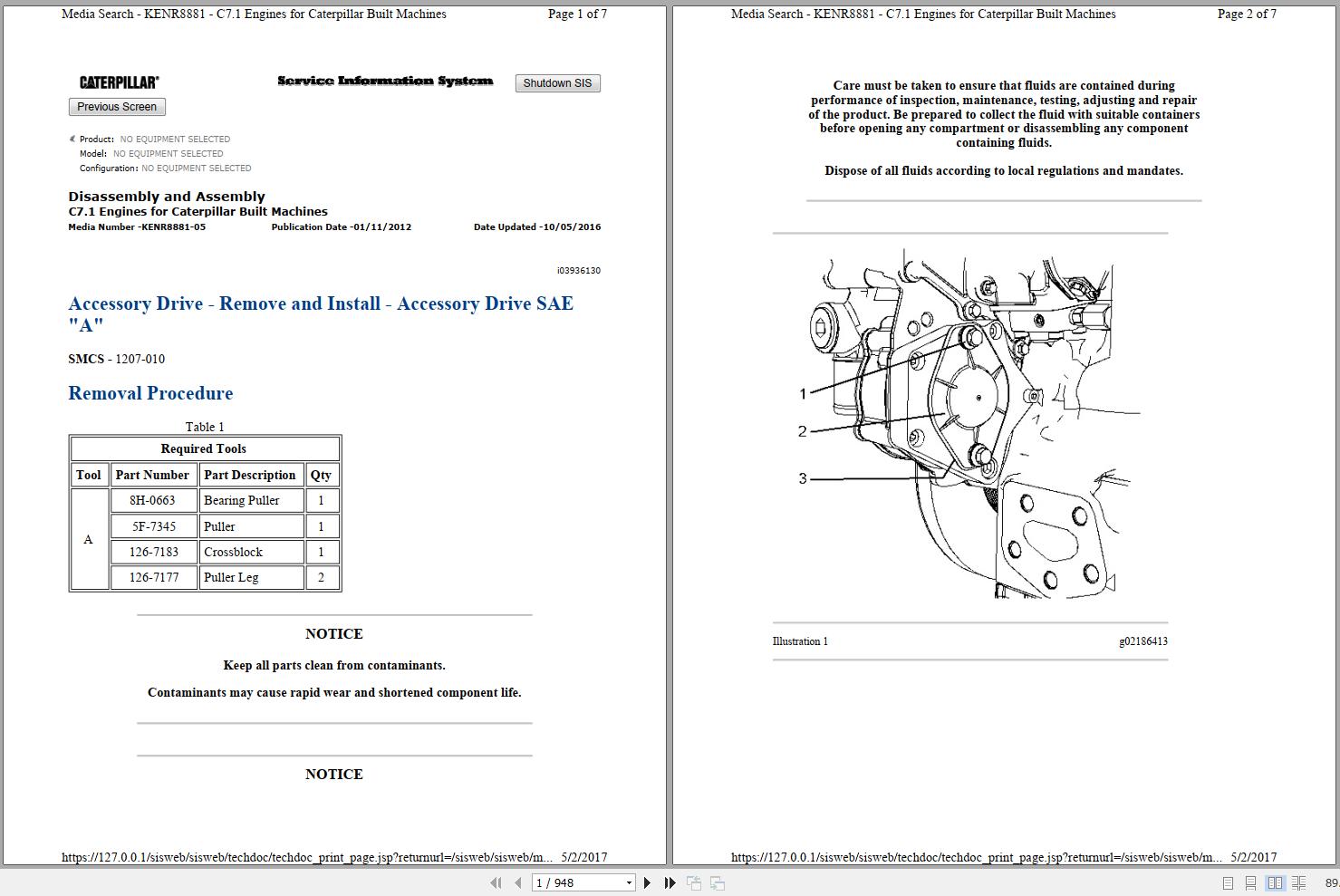Caterpillar Engine C7.1 Operators Service Manual
