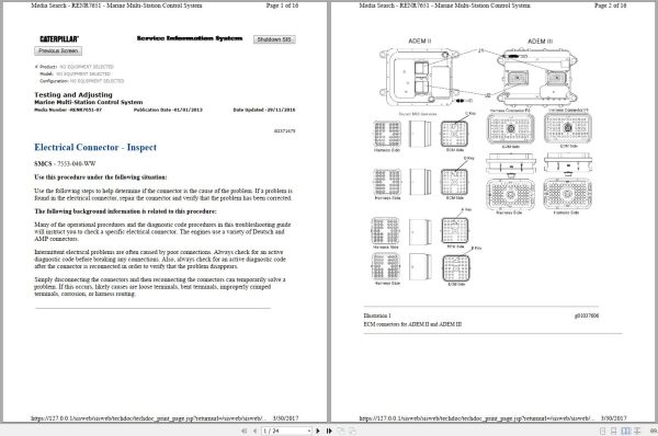 Caterpillar Marine Multi-Station Control System Operators Service ...