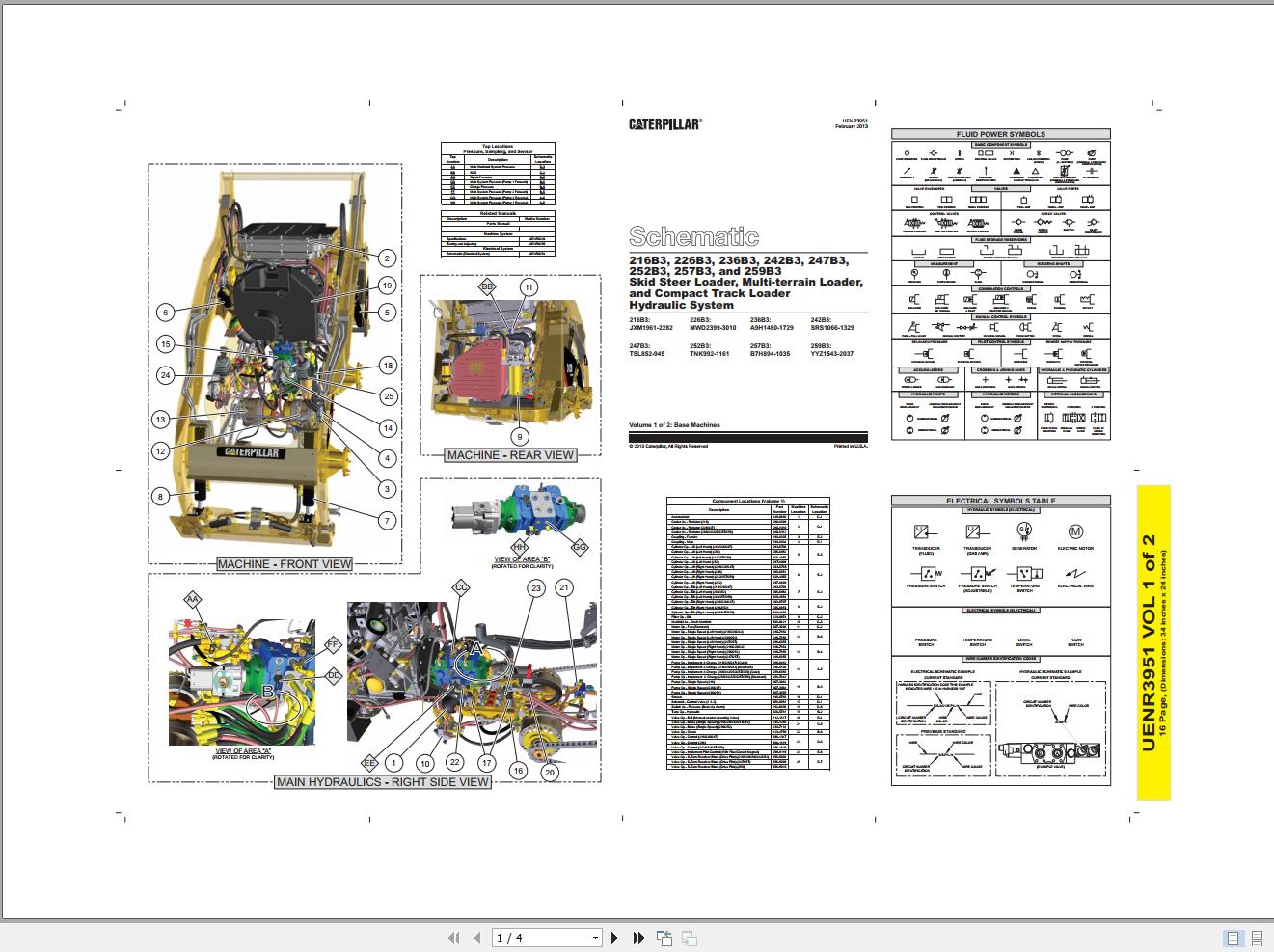 Caterpillar Multi Terrain Loader 247B3 TSL Operators Service Manual ...