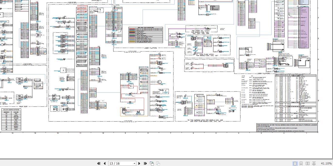 Caterpillar Multi Terrain Loader 257B Operators Service Manual Schematics